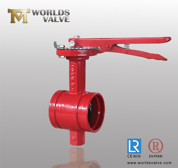 Rubber Coating Grooved End Connection Butterfly Valve from China ...