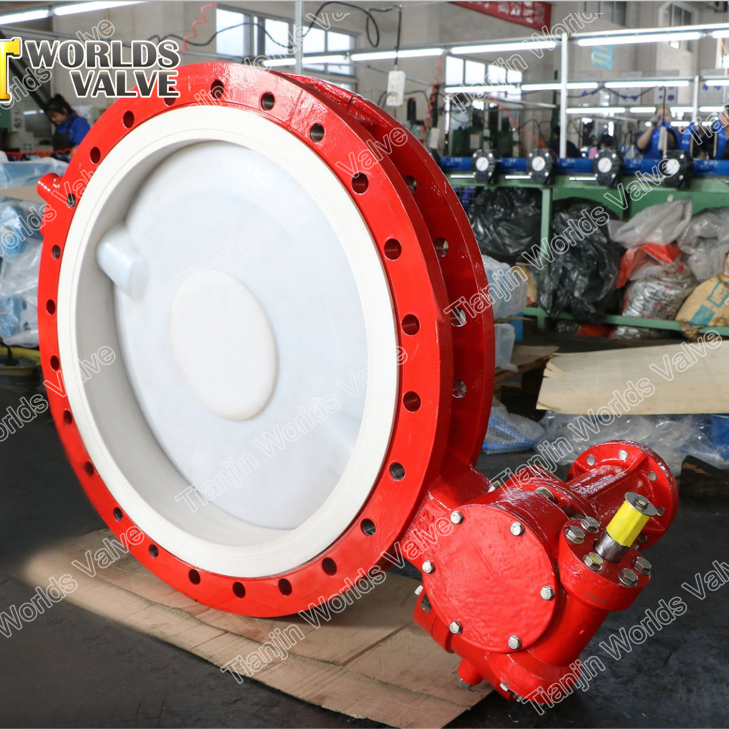 DN750 All PTFE PFA Lining Flange Butterfly Valve 30 Inch from China ...