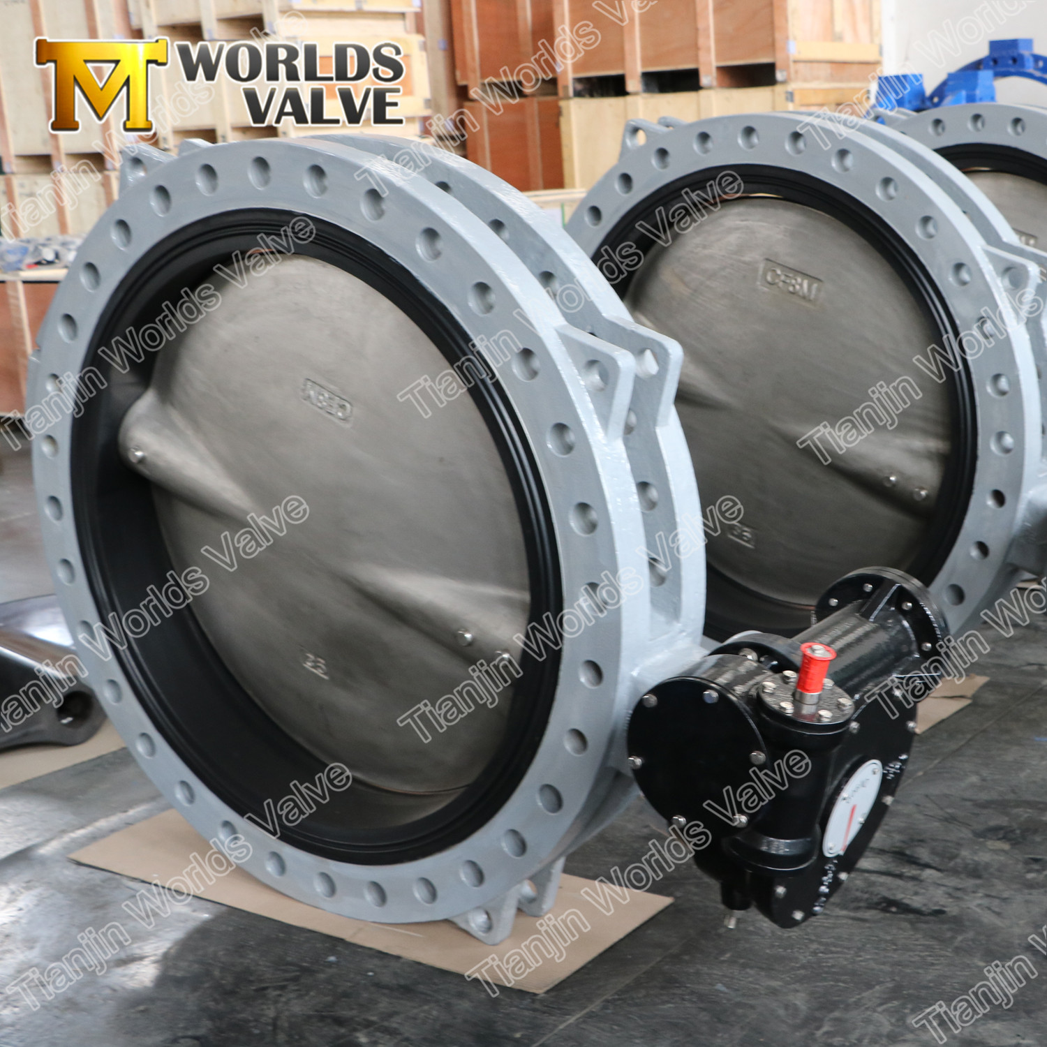 Water Double Flanged U-section Butterfly Valves PN10 PN16 from China ...