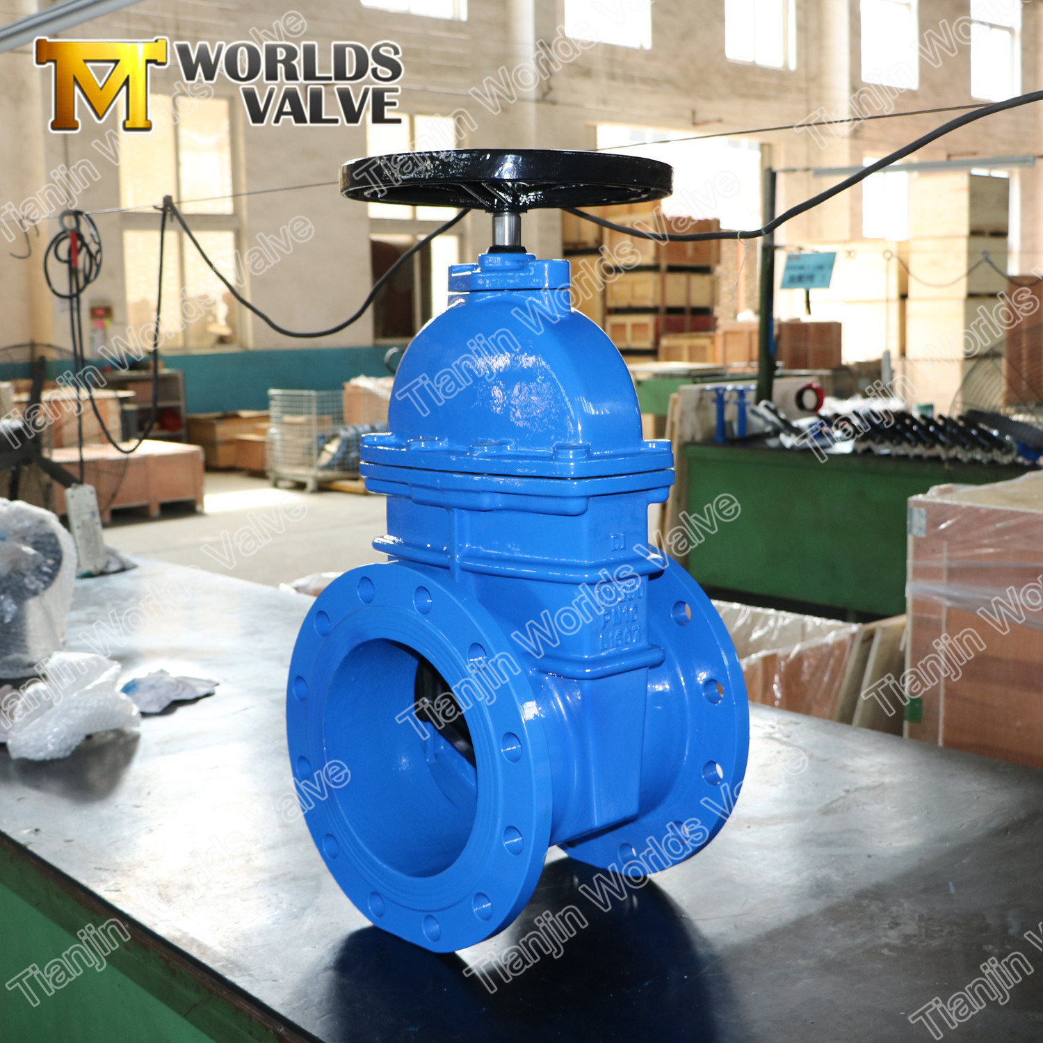 Ggg40/50 Ductile Cast Iron Double Flanged Gate Valve Resilient Seated ...