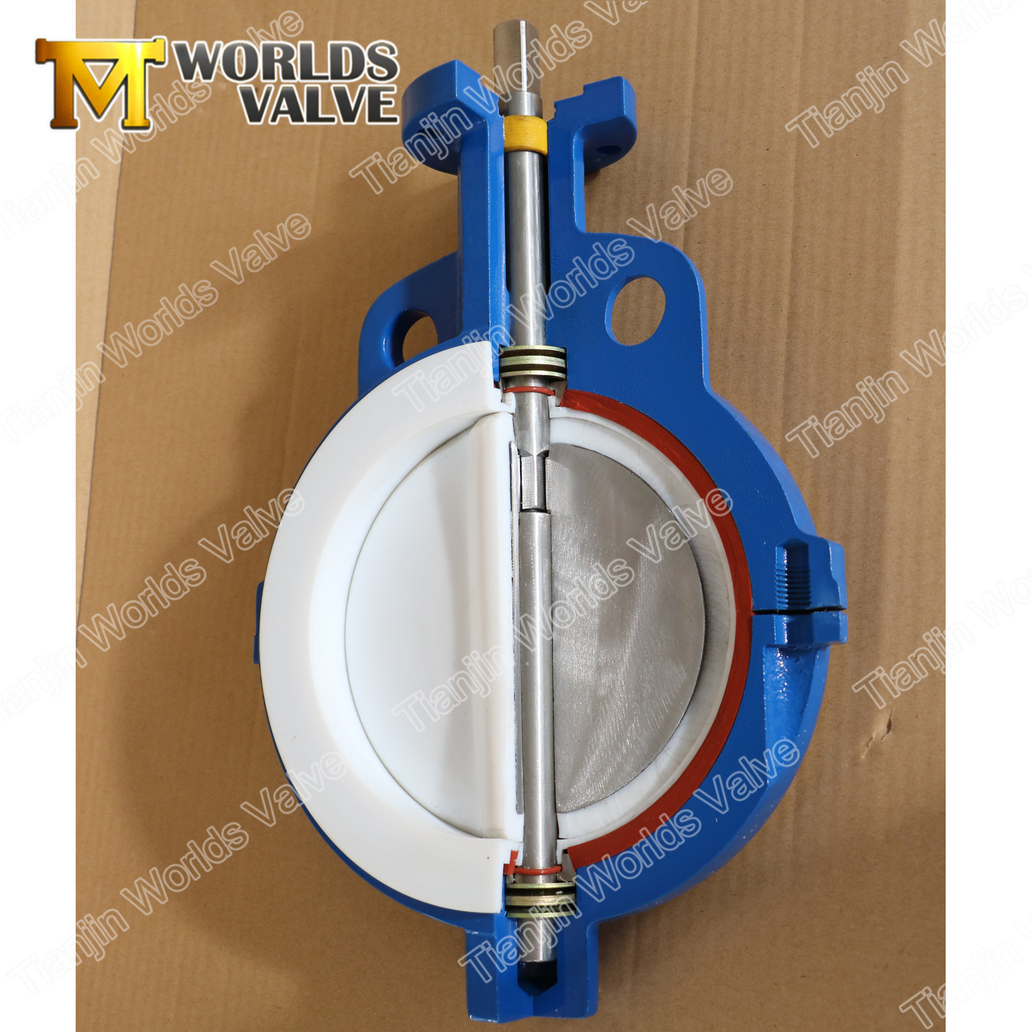 Wafer flanged PTFE lining Butterfly Valve from China manufacturer ...