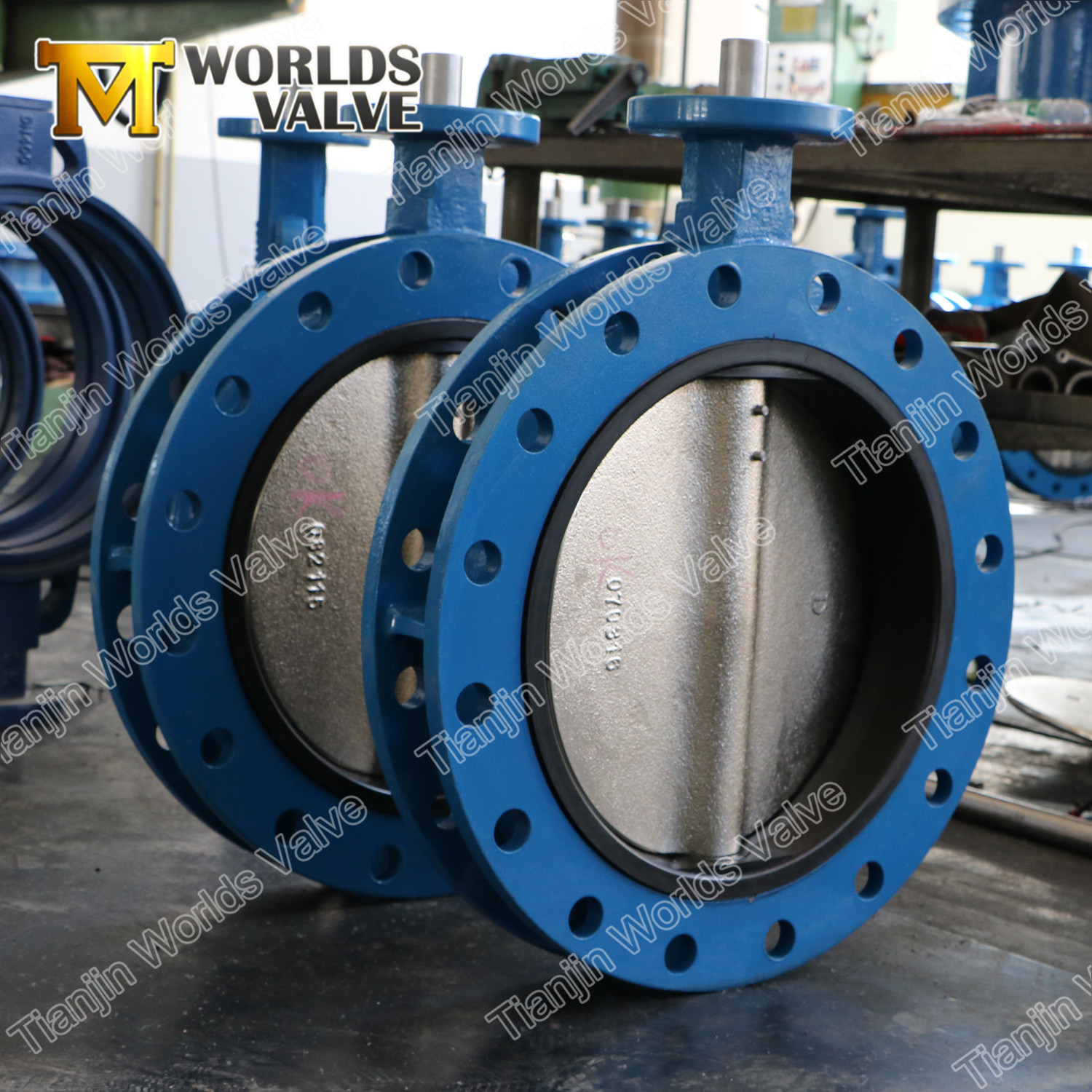 U pattern double flange butterfly valves from China manufacturer ...