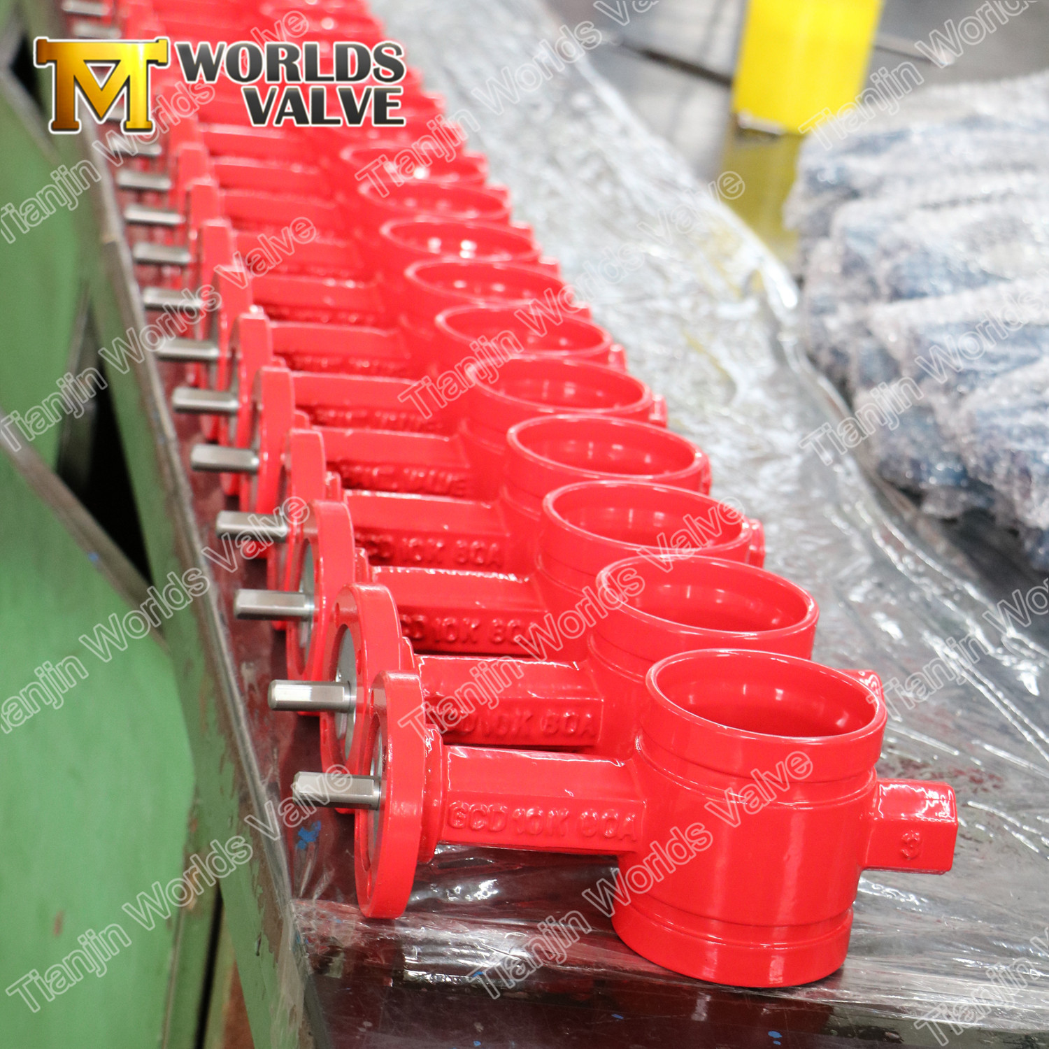 Rubber Coating Grooved End Connection Butterfly Valve from China ...