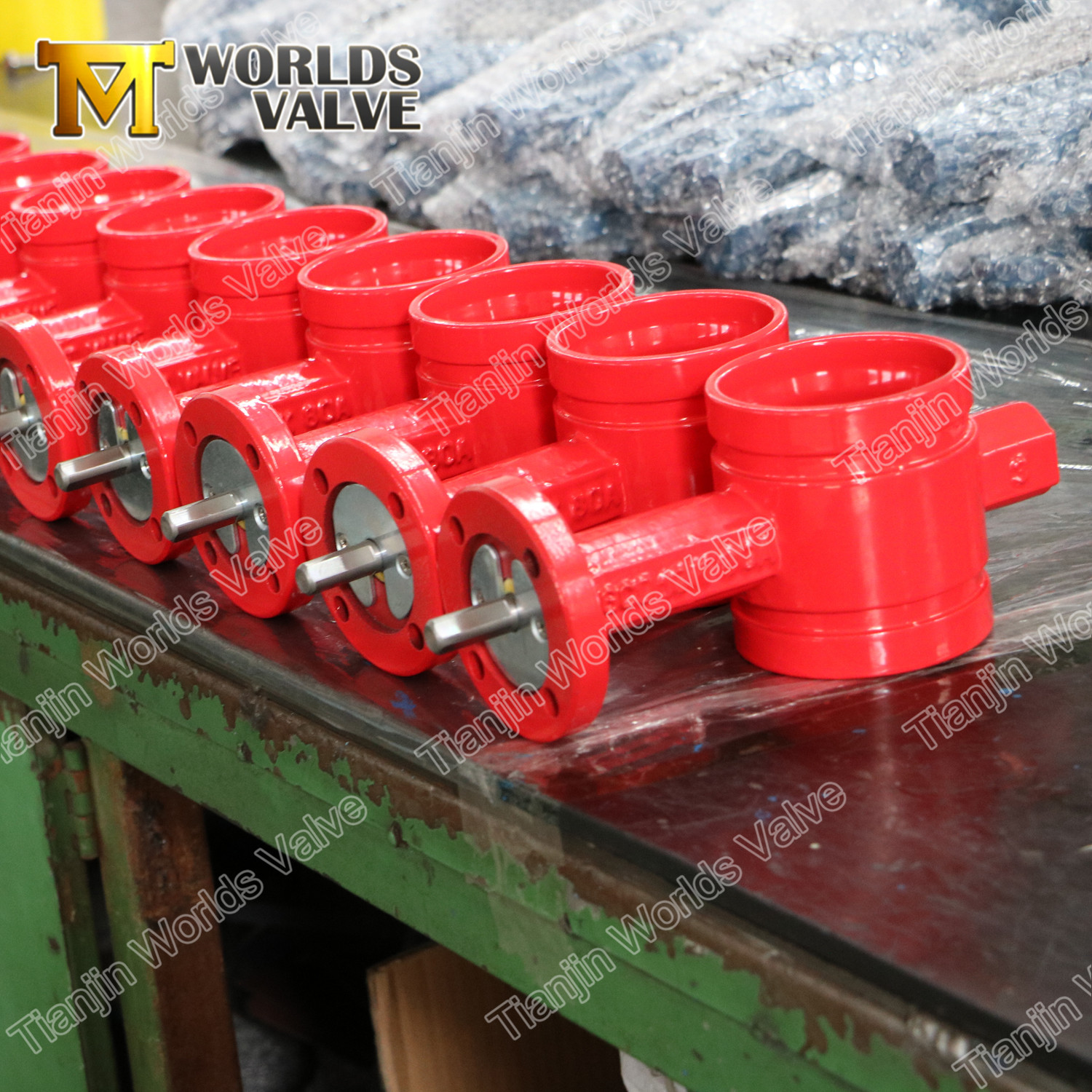 Rubber Coating Grooved End Connection Butterfly Valve from China ...