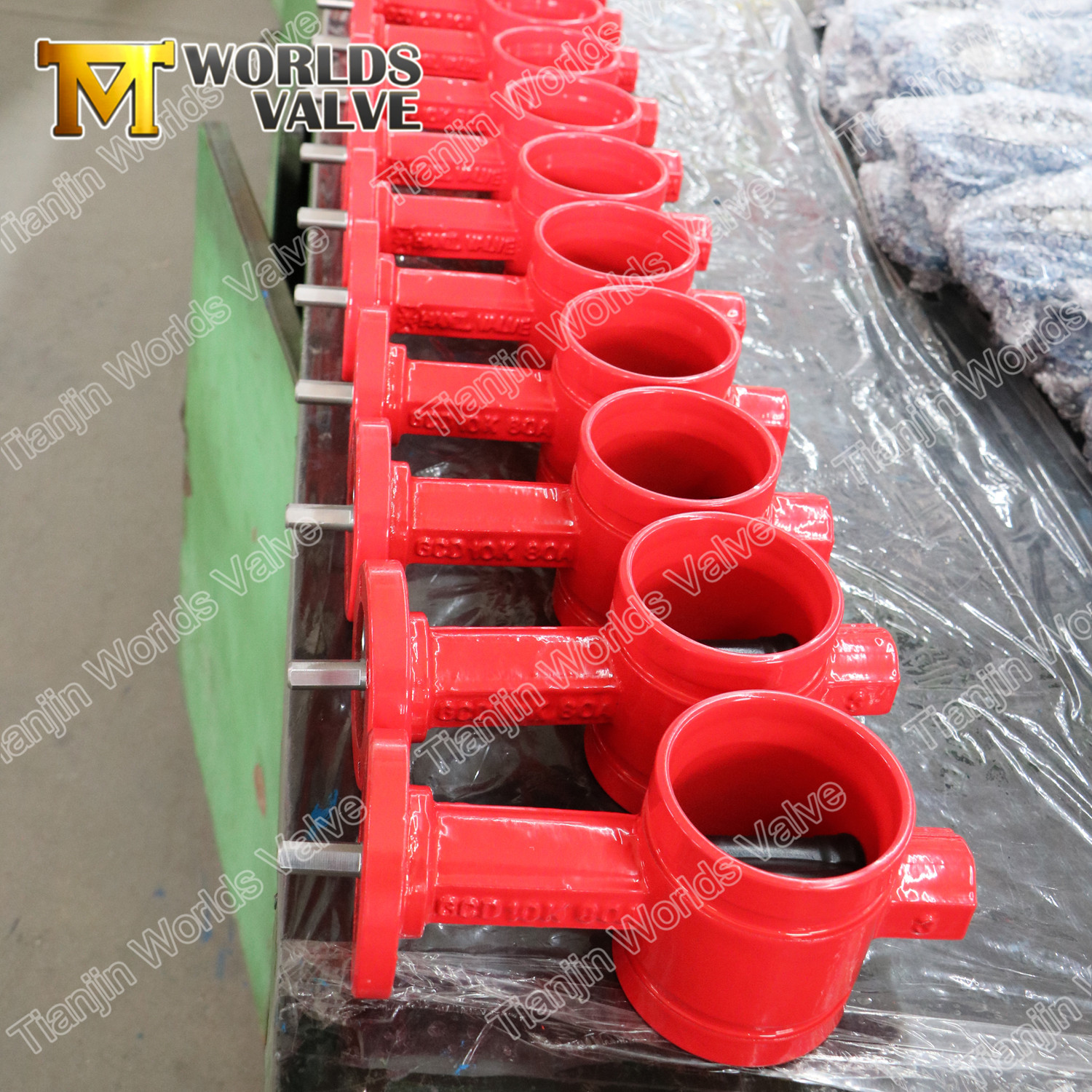 Rubber Coating Grooved End Connection Butterfly Valve from China ...