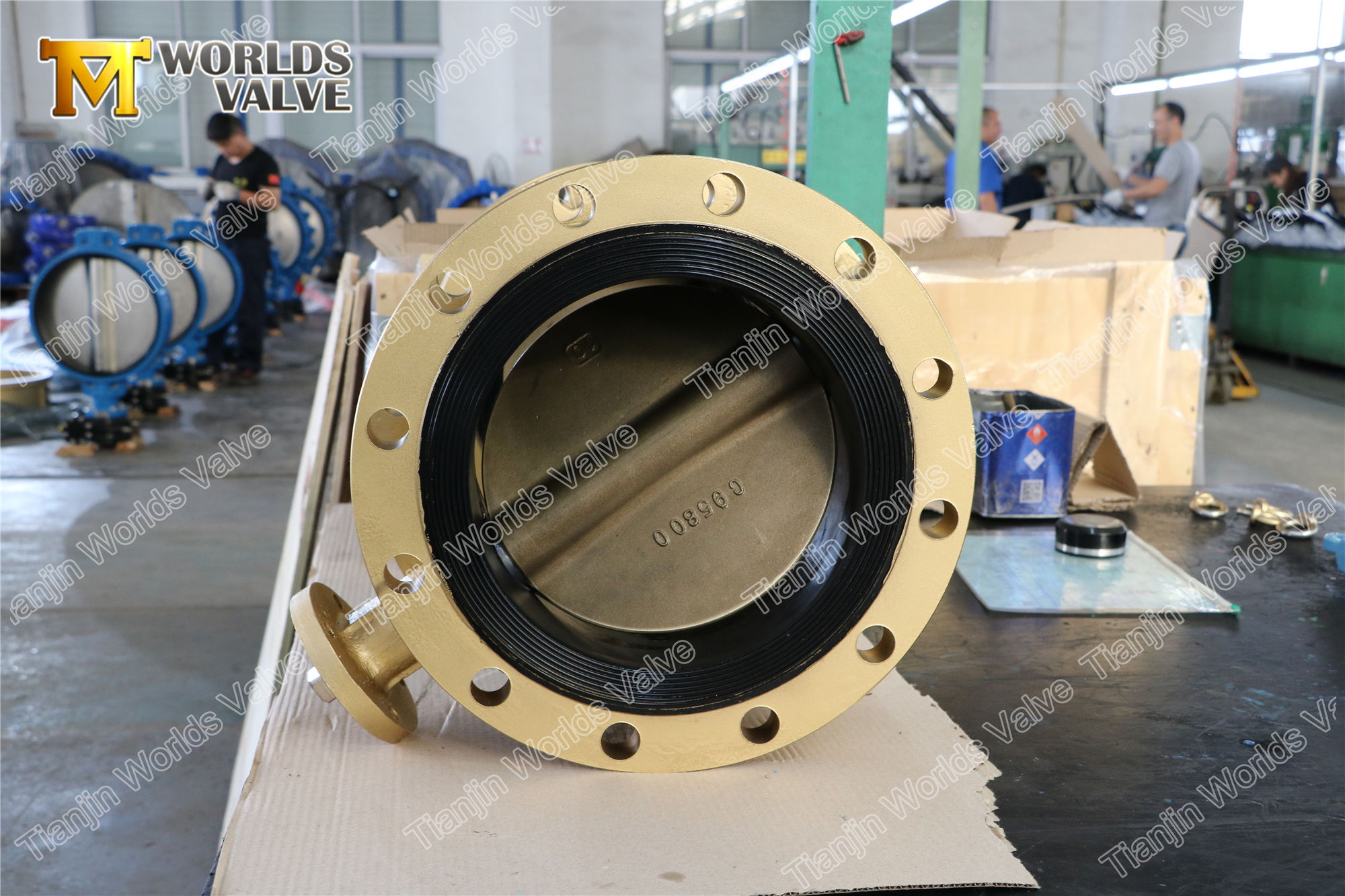 Aluminum Bronze C954 C955 C958 Double flanged butterfly valves for ...