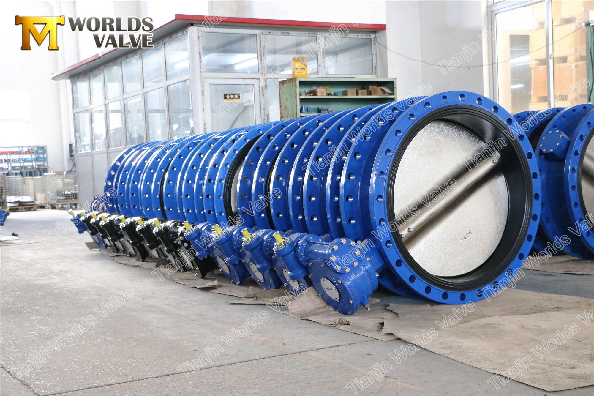 AWWA C504 C207 Class E Double flanged butterfly valves from China ...